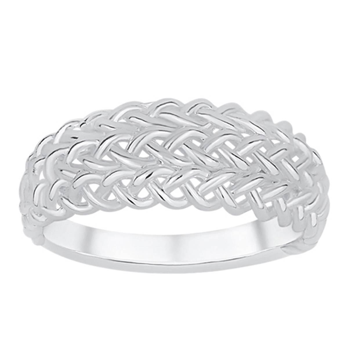 Click here for Marsala Silver Plated Weave Band Ring prices