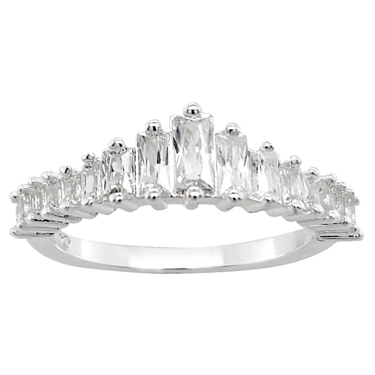 Click here for Marsala Fine Silver Plated & CZ Baguette Ring prices