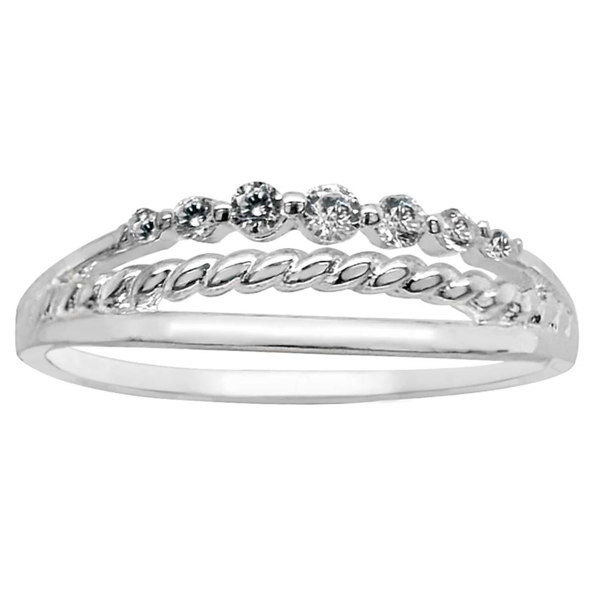 Click here for Marsala Sterling Silver Multi Row CZ Band Ring prices