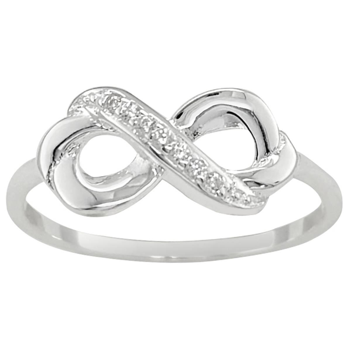 Click here for Marsala Sterling Silver CZ Infinity Ring prices