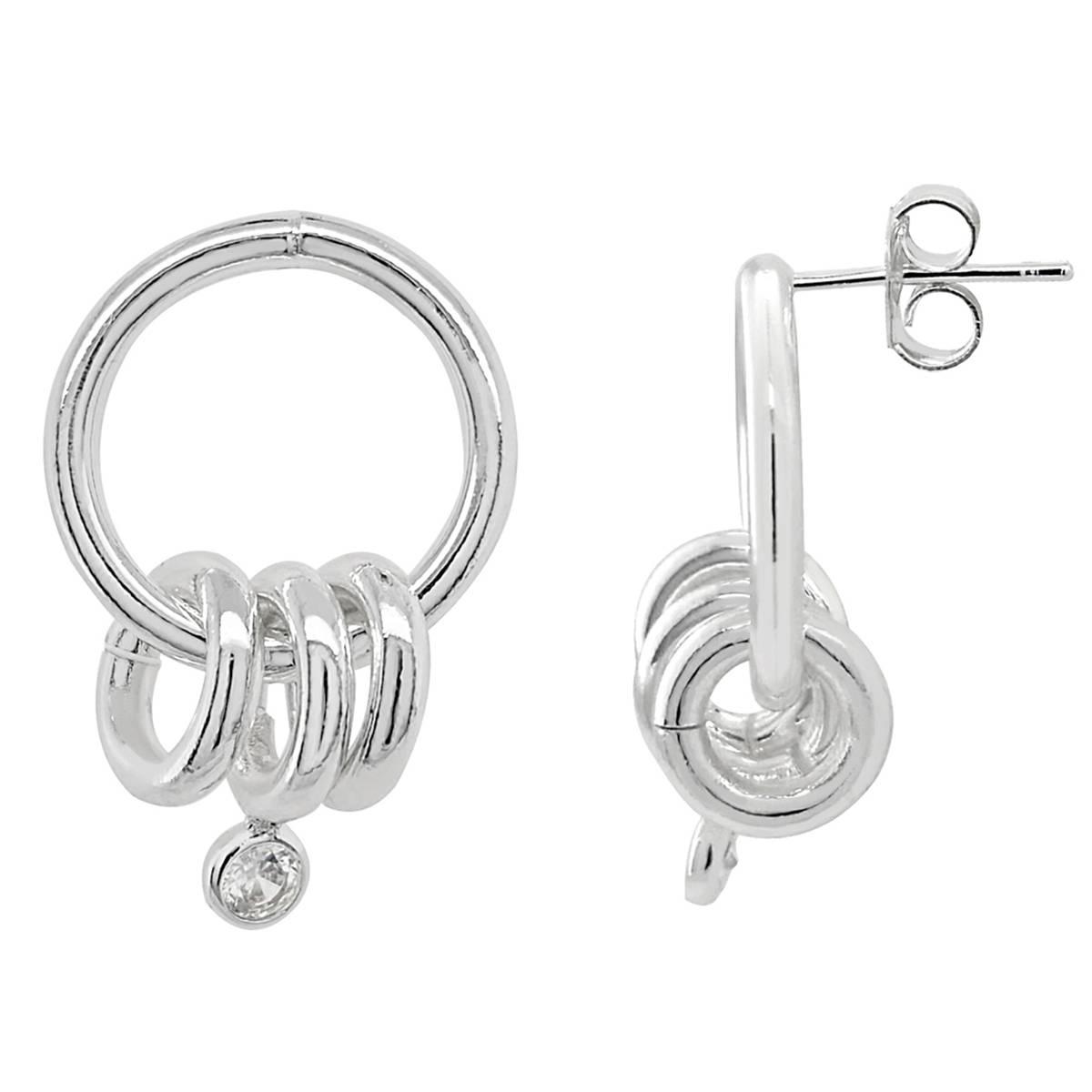 Click here for Marsala Fine Silver Plated Rings Hoop Earrings prices