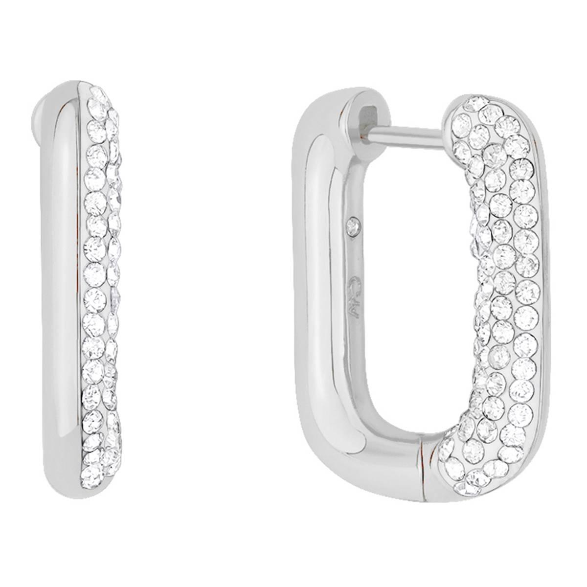 Click here for Marsala Fine Silver Plated Pave Crystal Hinged Hoo... prices