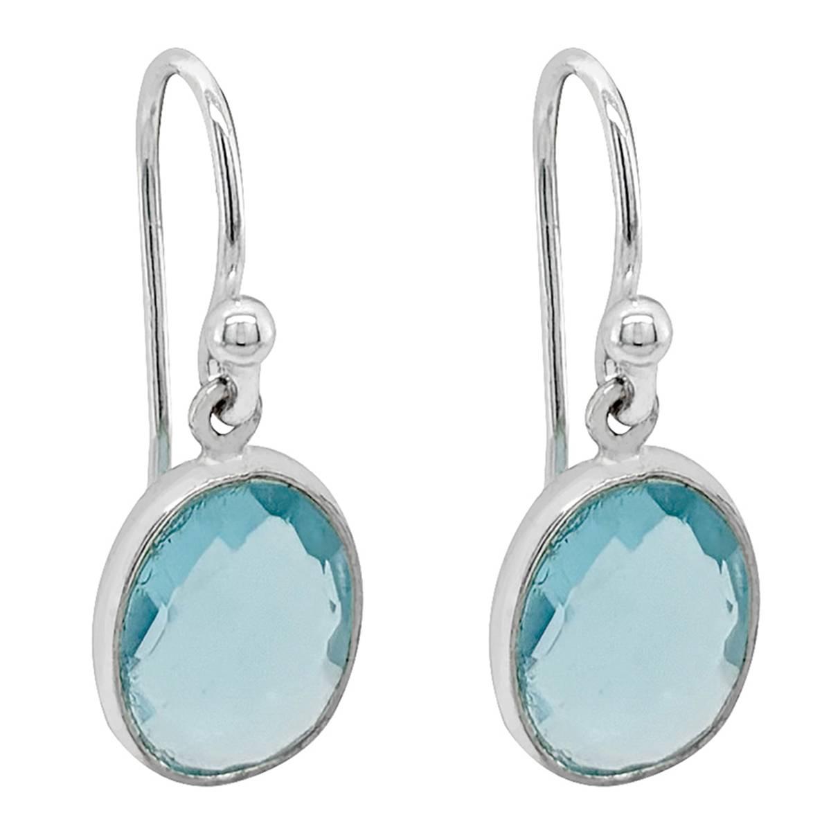 Click here for Marsala Sterling Silver & Blue Glass Drop Earrings prices