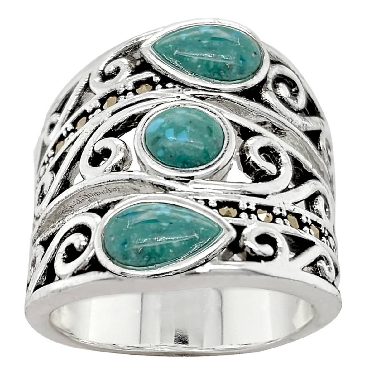 Click here for Marsala Fine Silver Plated Reconstituted Turquoise... prices