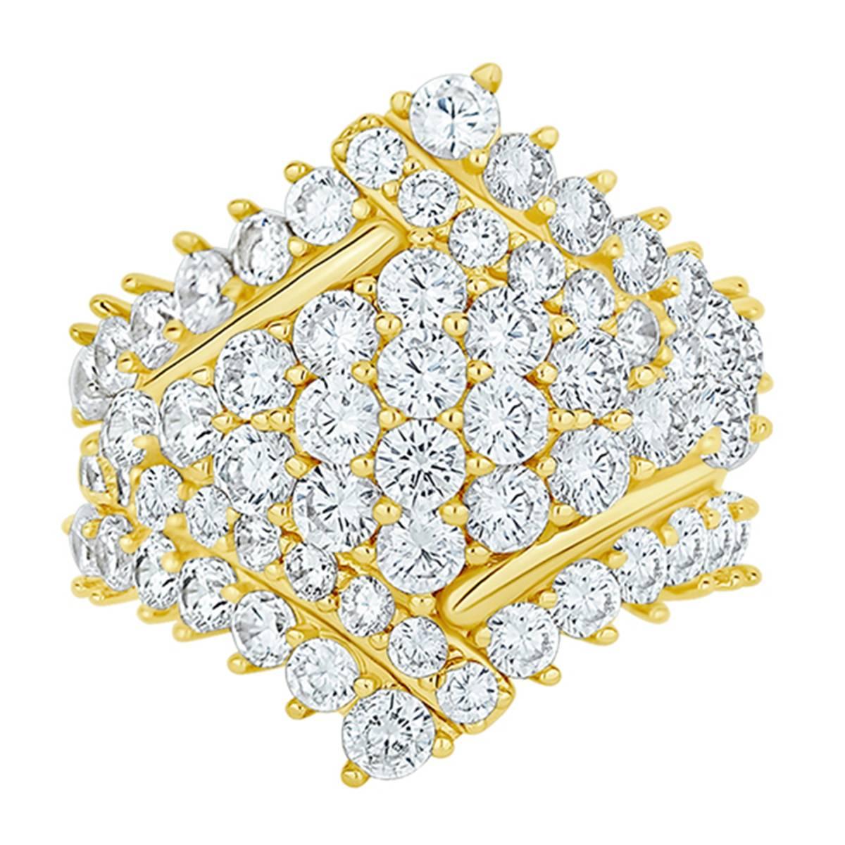 Click here for Marsala Gold Plated Lab Grown Diamond & CZ Ring prices