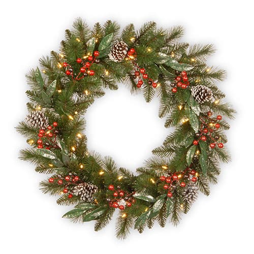 Click here for National Tree 30in. Frosted Pine Berry Collection... prices
