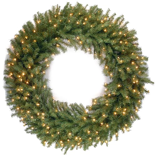 National Tree 48in. Norwood Fir Pre-Lit LED Wreath