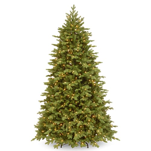 National Tree Company 6.5 Feel Real Princeton Fraser Fir Hinged Tree with 700 Dual Color Led Lights & PowerConnect - Green