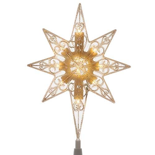 Click here for National Tree 11in. LED Bethlehem Star Tree Topper prices