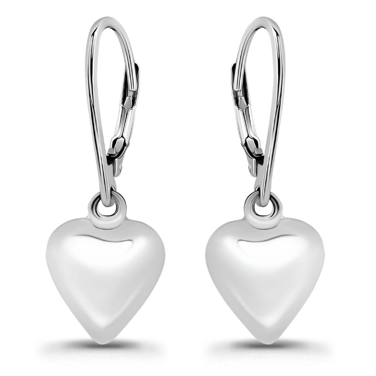 Click here for Designs by FMC Sterling Silver Puffy Heart Drop Ch... prices