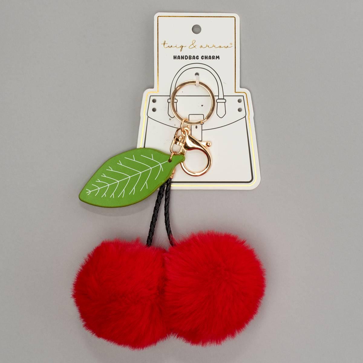 Click here for Womens Twig & Arrow Cherry Pom Pom Bag Charm prices
