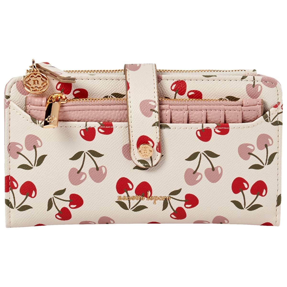 Click here for Womens Nanette Lepore Lilli Cherry Heart Bifold Wa... prices