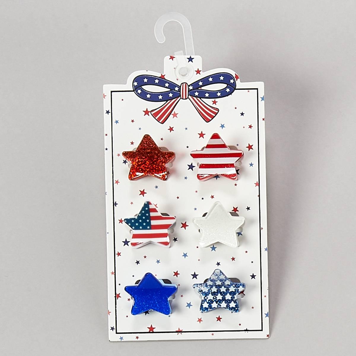 Click here for Womens Fantasia 6pk. Flag Stars Claw Clips prices