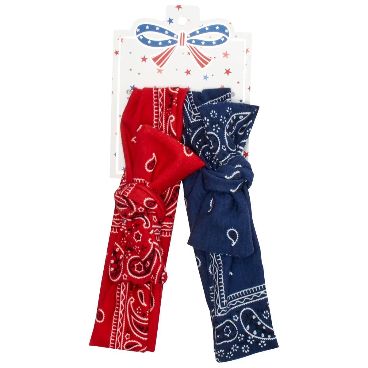 Click here for Womens Fantasia 2pk. Americana Bandana Bows prices