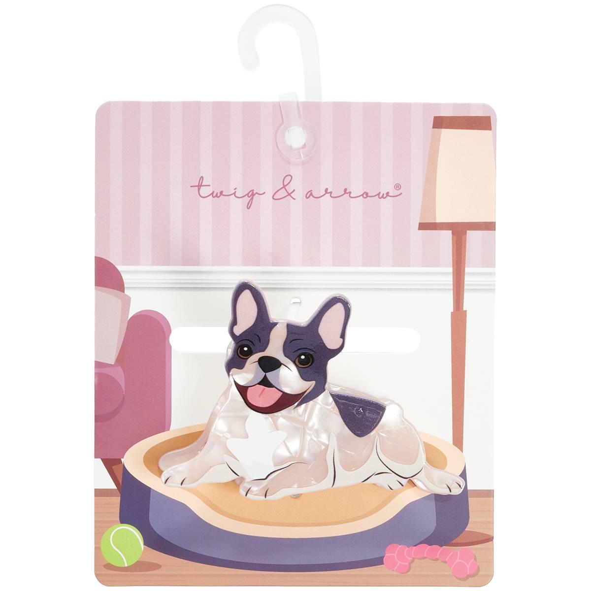 Click here for Womens Twig & Arrow French Bulldog Claw Clip prices