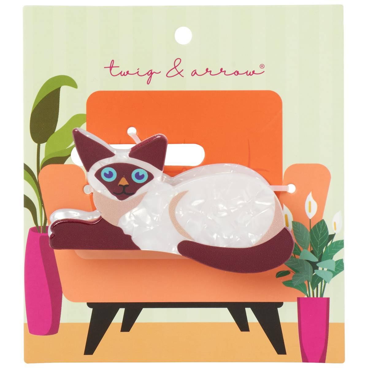 Click here for Womens Twig & Arrow Siamese Cat Claw Clip prices