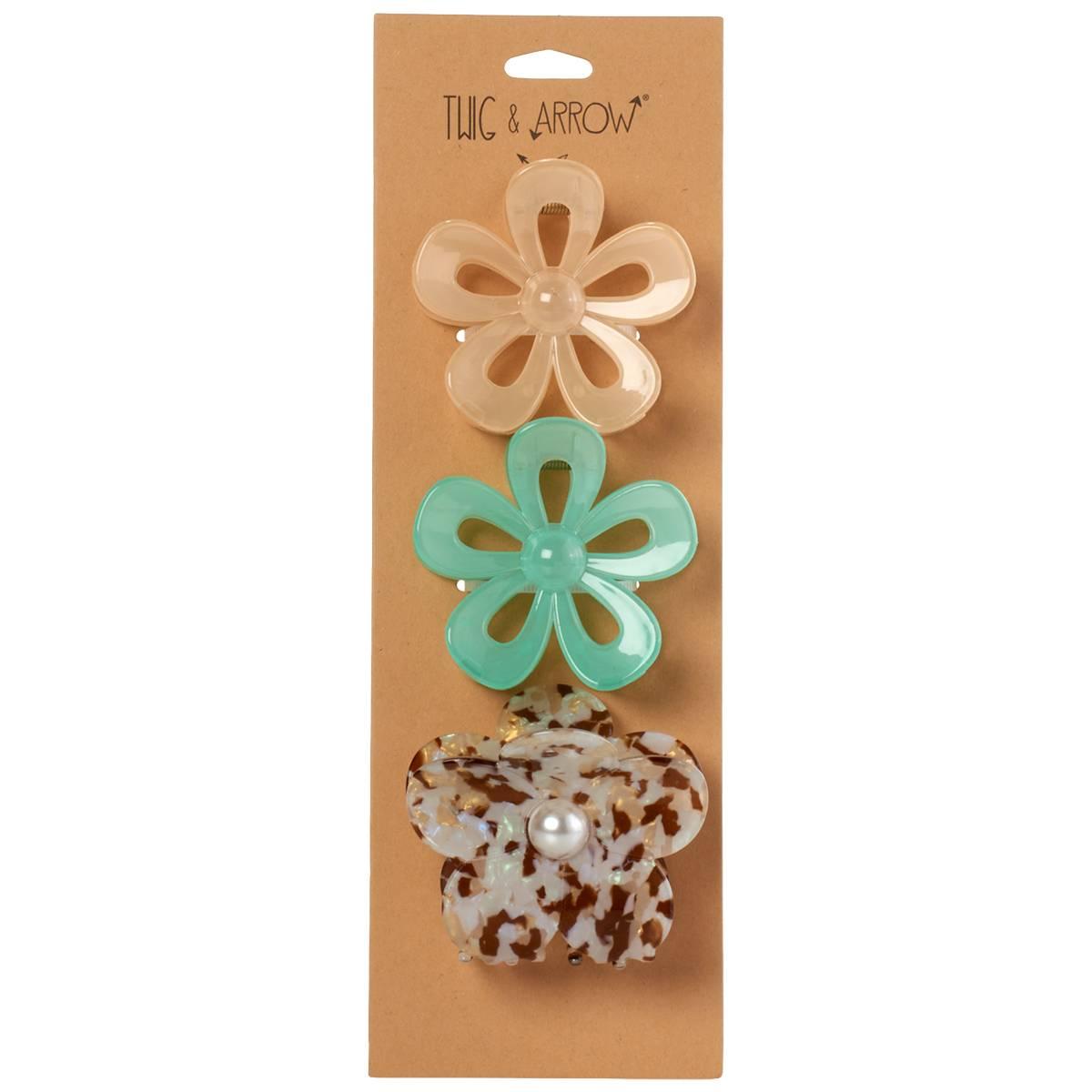 Click here for Womens Twig & Arrow 3pk. Flower Hair Claw Clips prices
