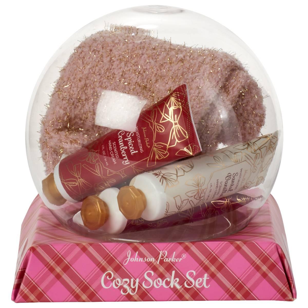 Click here for Johnson Parker(R) Pink Snow Globe Cozy Sock and Ha... prices