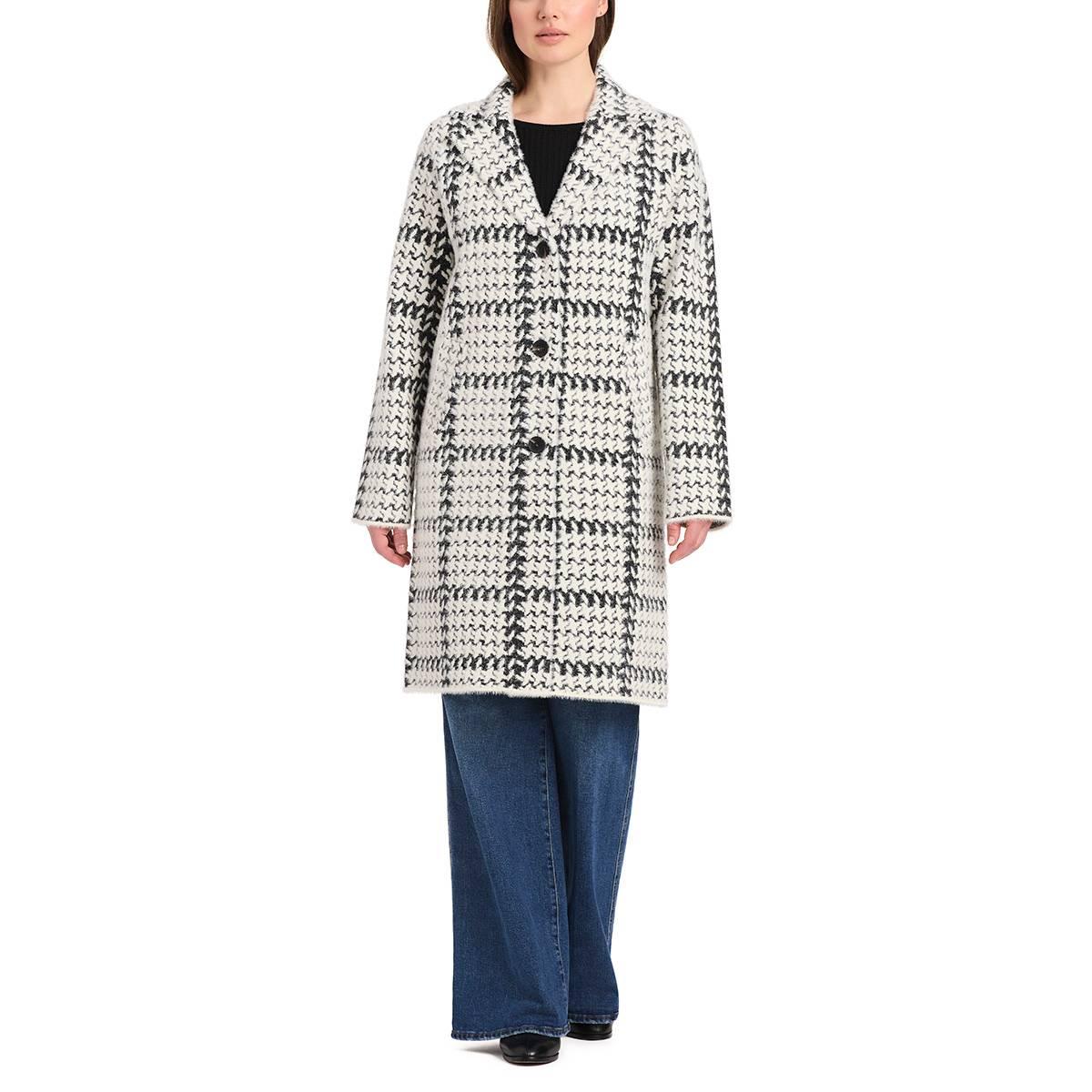 Click here for Womens Vince Camuto Plaid Long Coatigan With Notch... prices