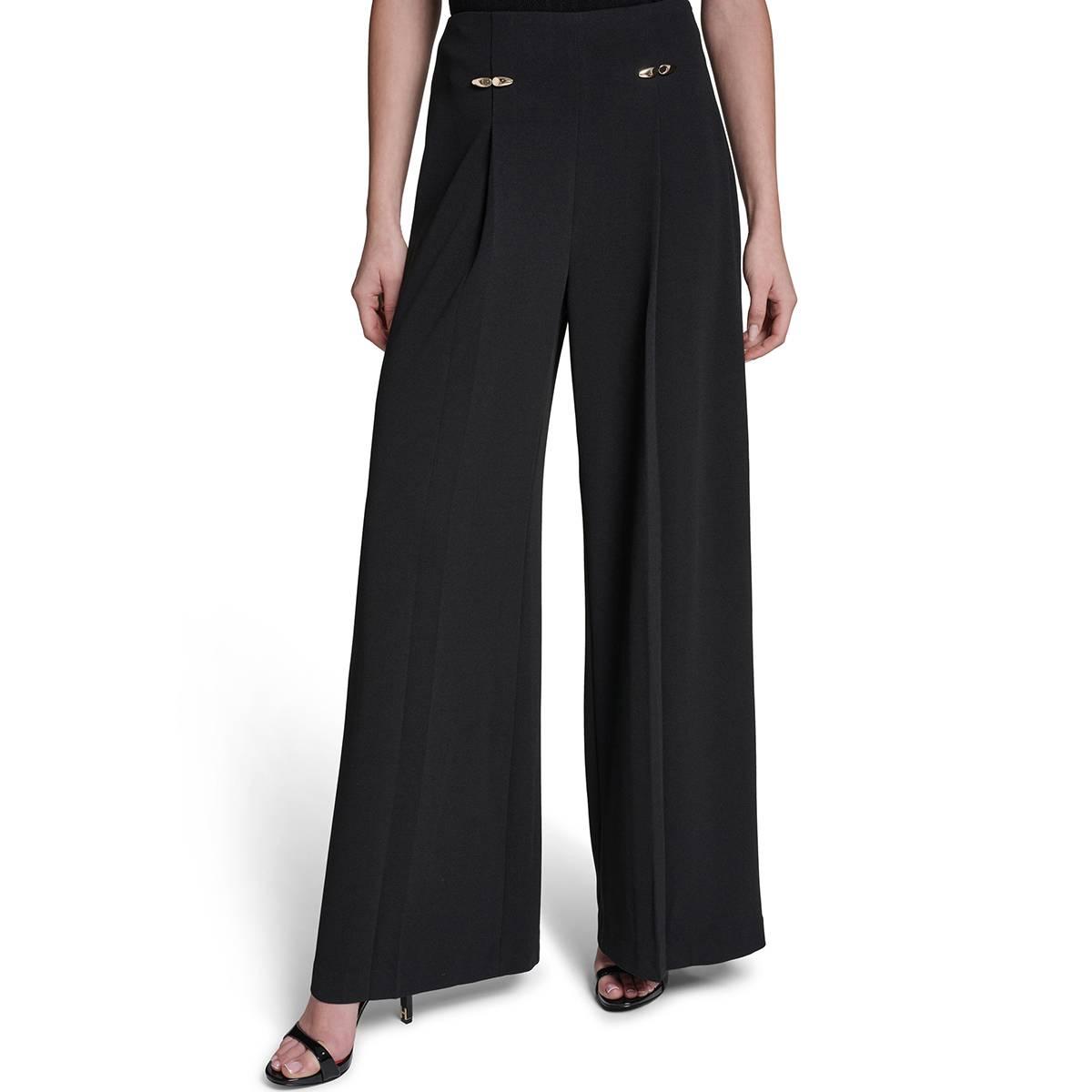 Click here for Womens Halston Pull On Scuba Crepe Pleated Dress P... prices