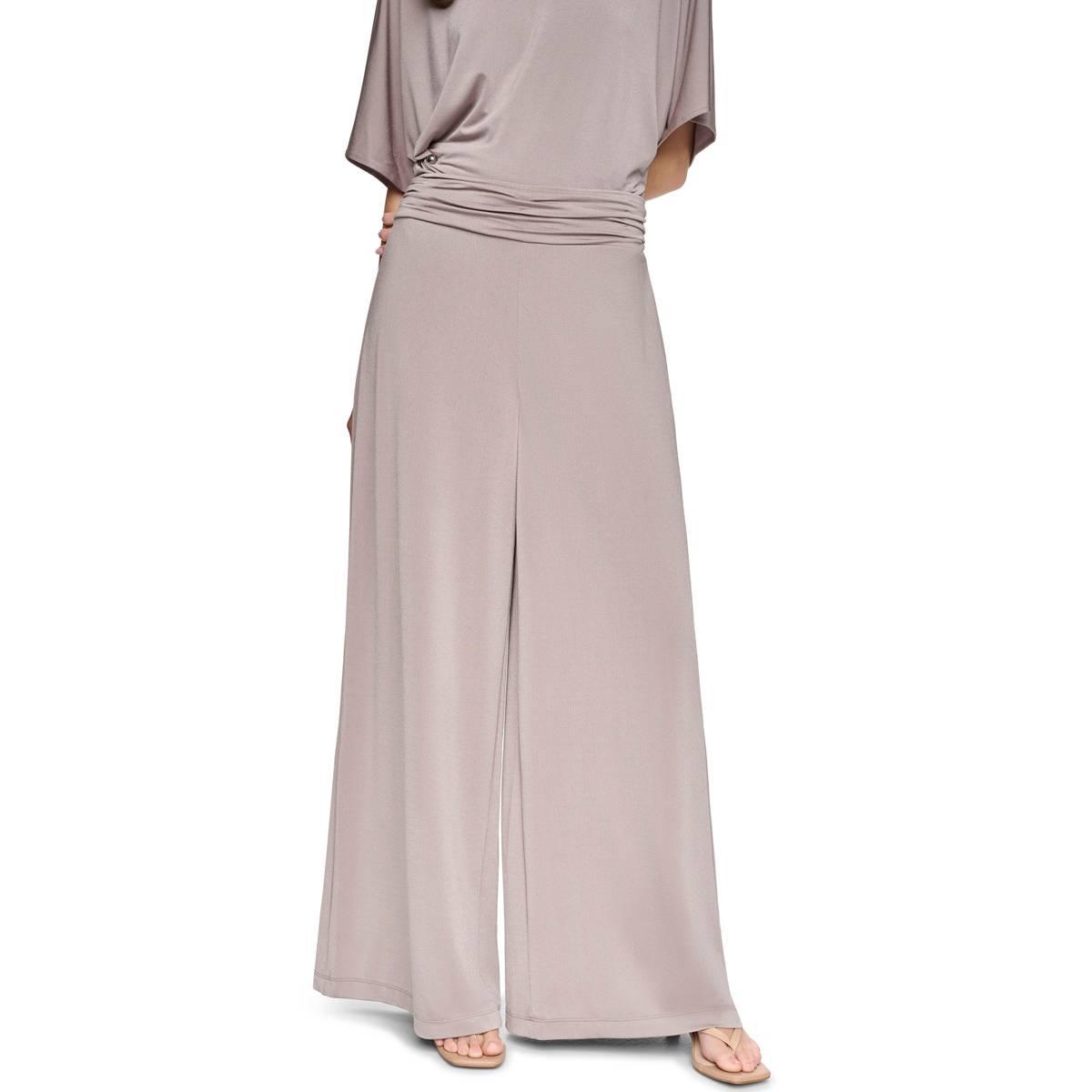 Click here for Womens Halston Pull On Ruched Waist Wide Leg Palaz... prices