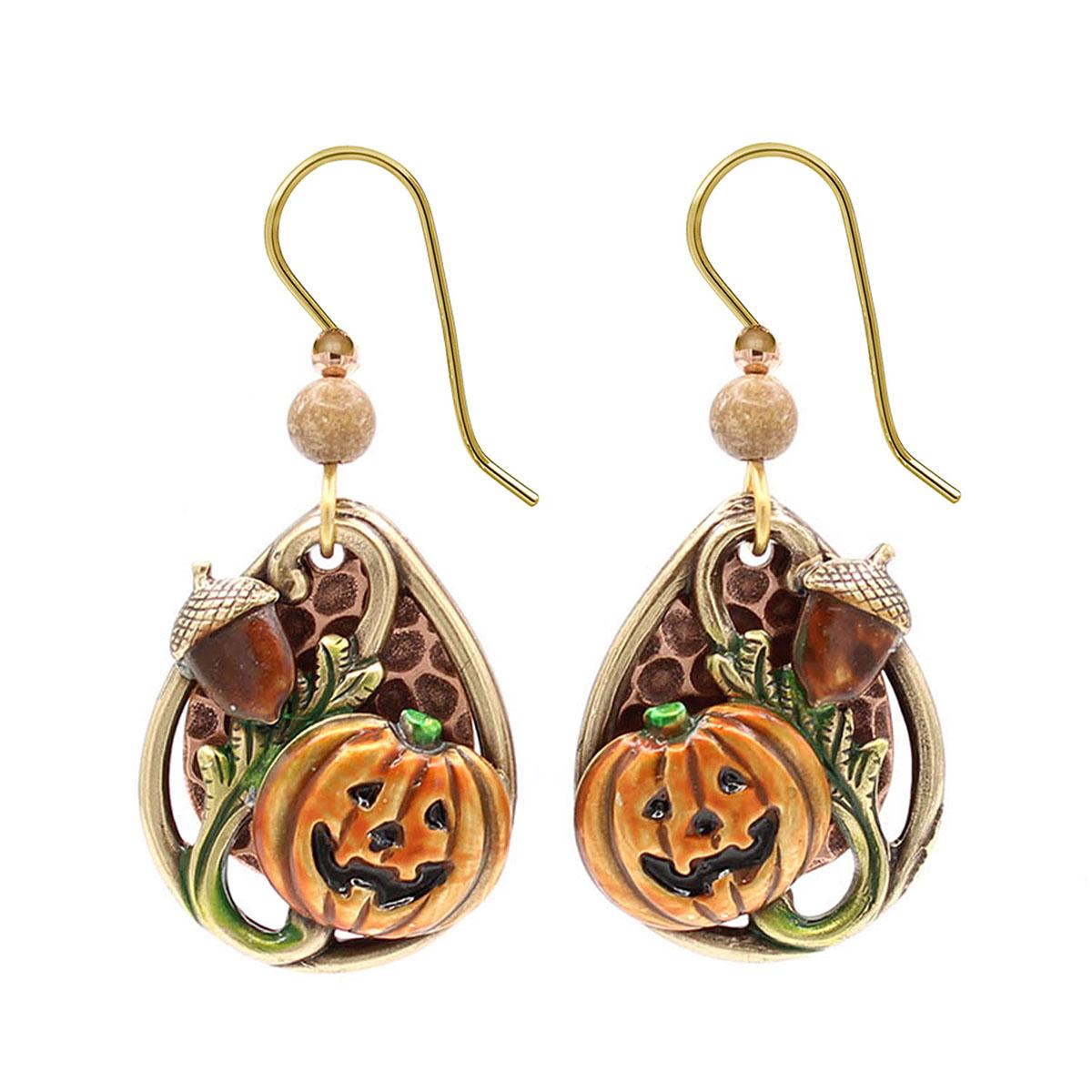 Click here for Silver Forest Gold-Tone Acorn & Jack O Lantern Dro... prices