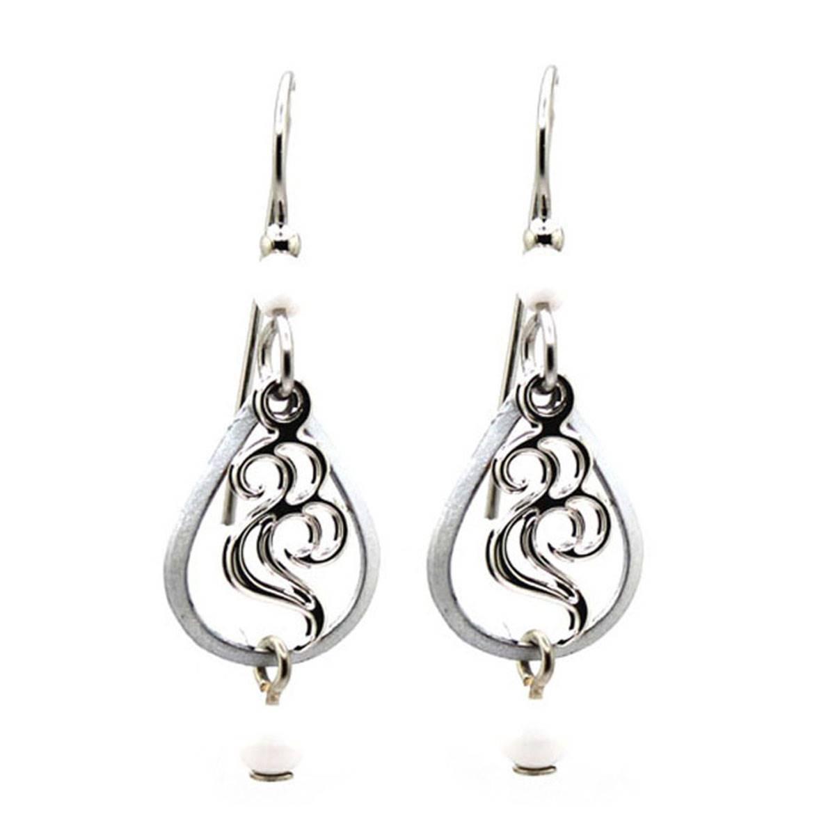 Click here for Silver Forest Silver-Tone Teardrop with Swirl & Dr... prices