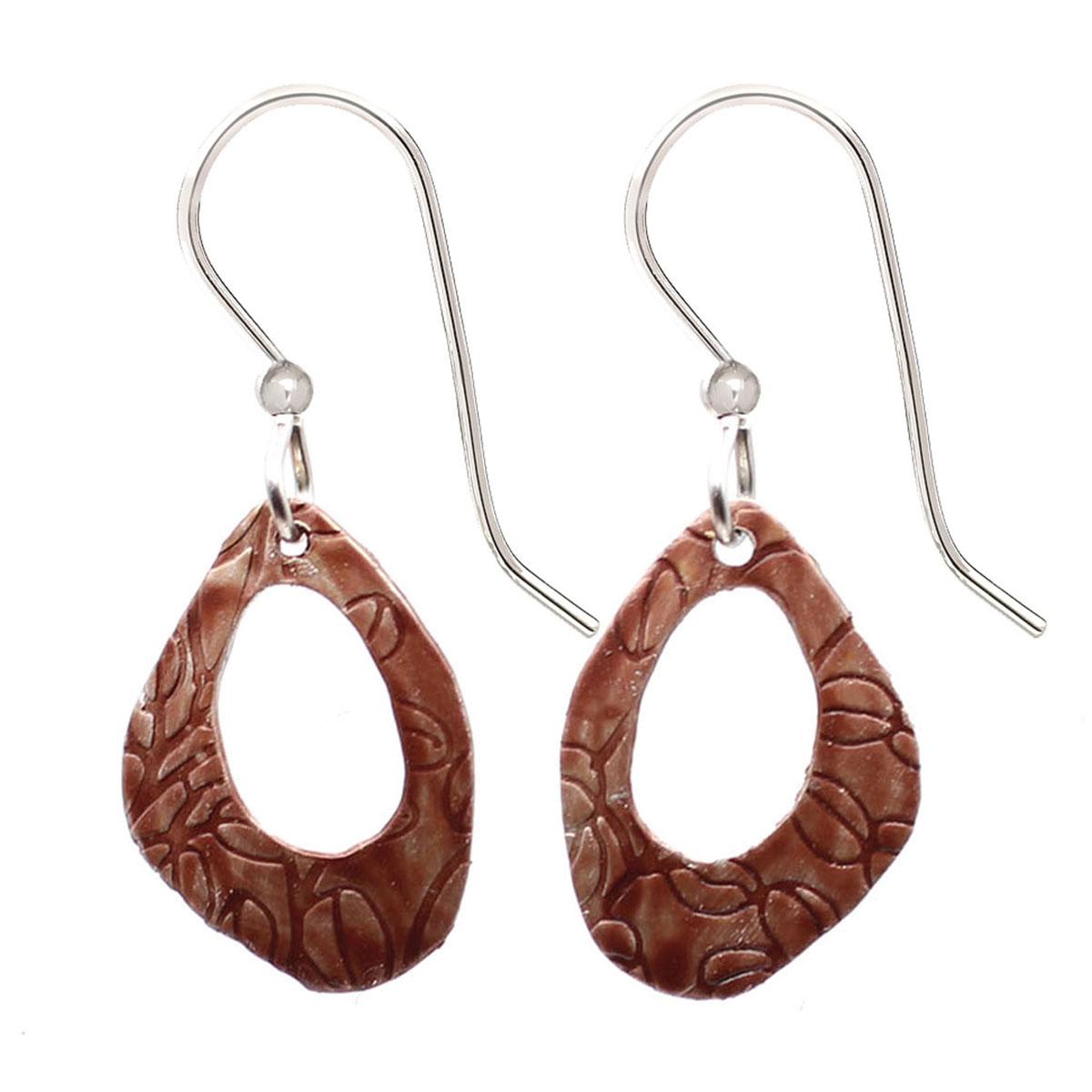 Click here for Silver Forest Organic Leaf Pattern Open Teardrop E... prices