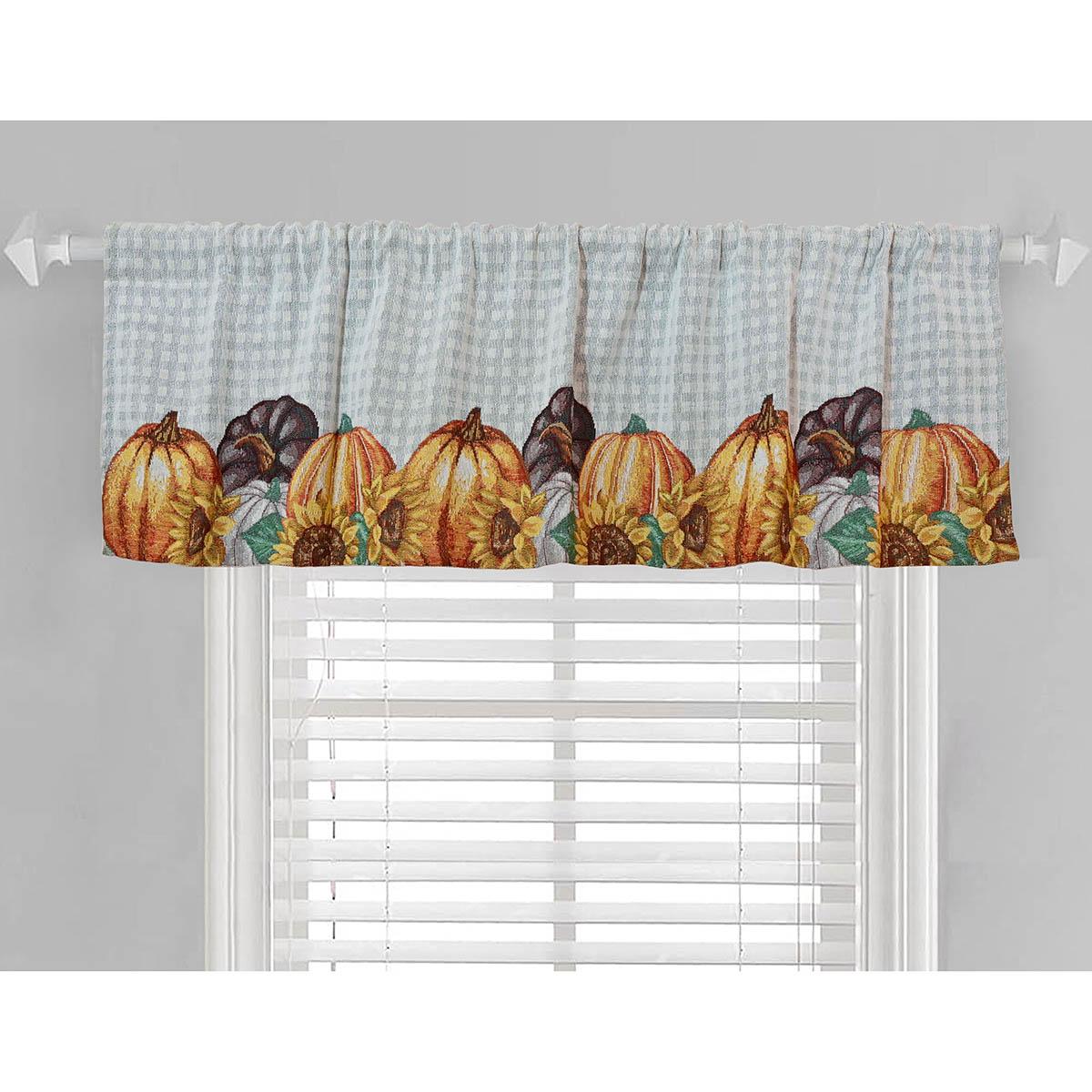 Click here for Pumpkins & Sunflower Valance - 54x15 prices