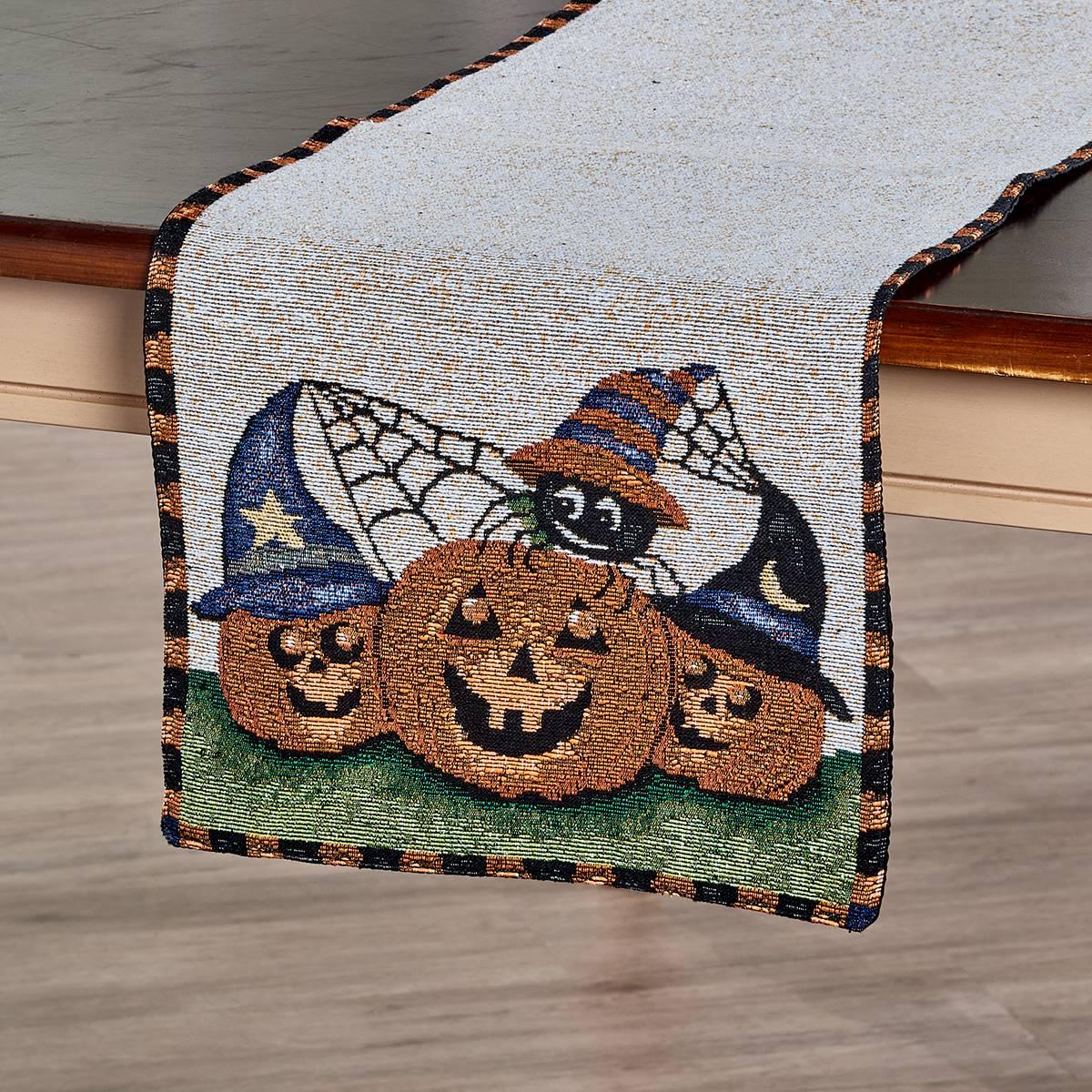 Click here for 3 Jack o Lantern Harvest Runner - 13x72 prices