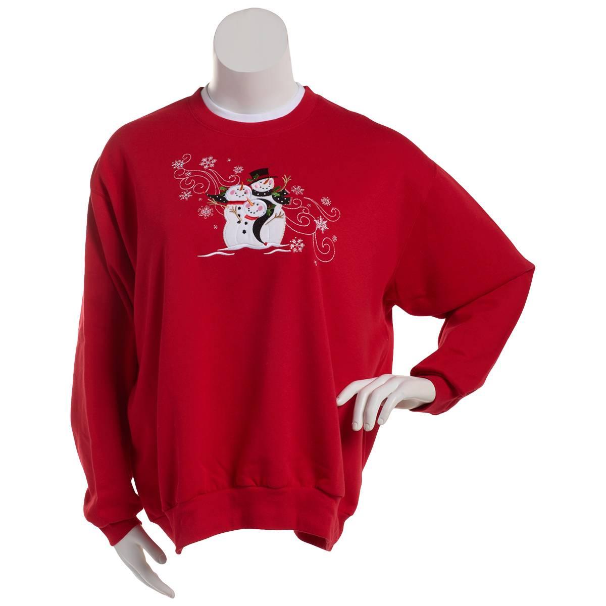 Click here for Plus Size Top Stitch by Morning Sun Snowmen Fleece... prices