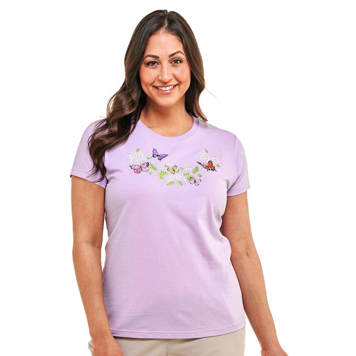 Click here for Plus Size Top Stitch By Morning Sun Butterfly Gard... prices