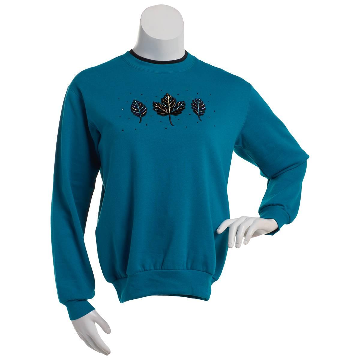 Click here for Womens Top Stitch by Morning Sun Velvet Leaf Fleec... prices