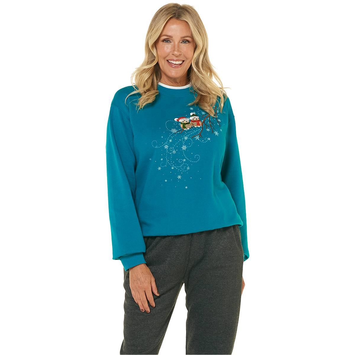 Click here for Plus Size Top Stitch by Morning Sun Snowy Owls Fle... prices