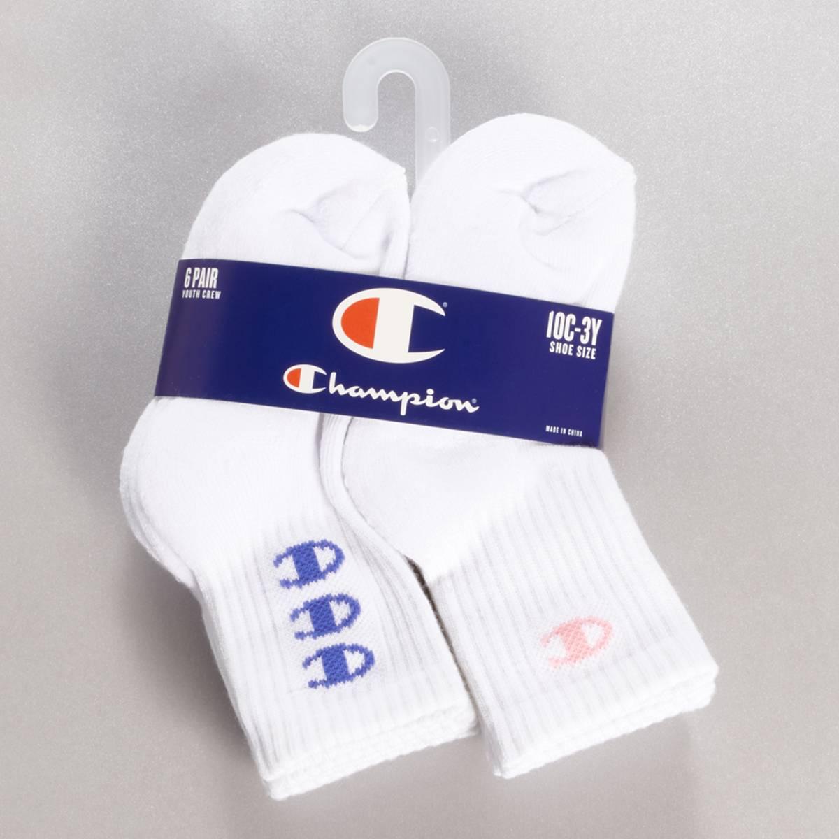 Click here for Girls (4-6x) Champion(R) 6pk. Multi Icon Crew Sock... prices