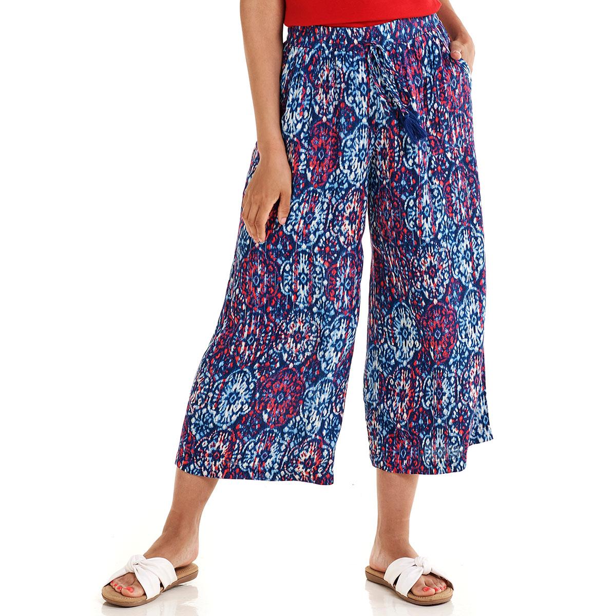 Click here for Womens Preswick & Moore(R) Medallion Gauze Crop Ca... prices