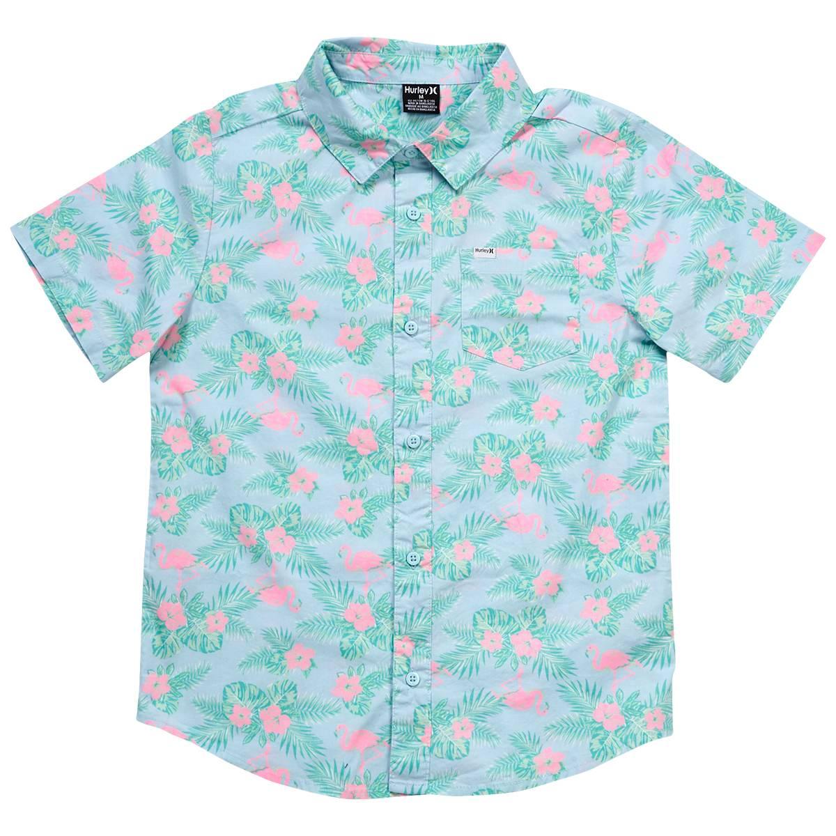Click here for Boys (8-20) Hurley Short Sleeve Tropical Button Do... prices