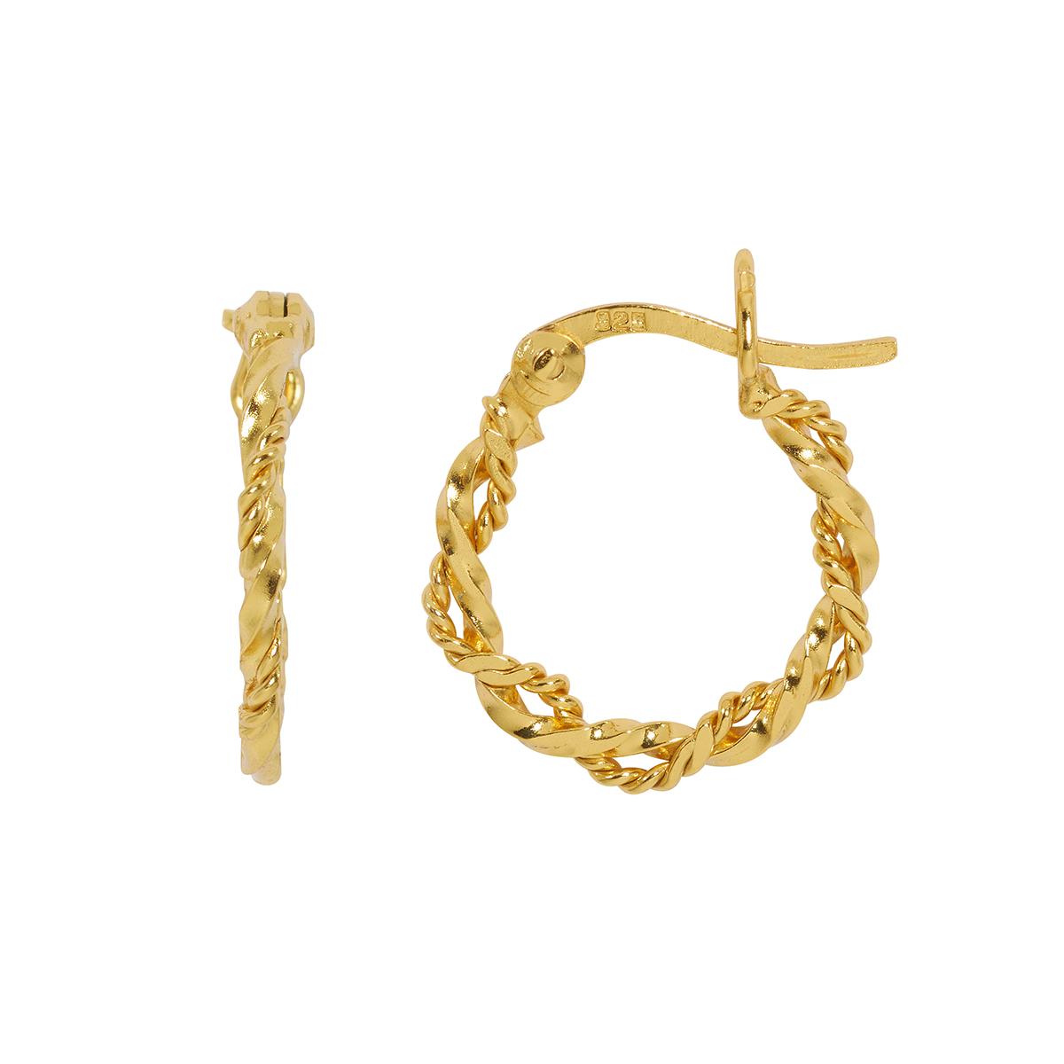 Click here for Danecraft Rope Textured Twisted Hoop Earrings prices