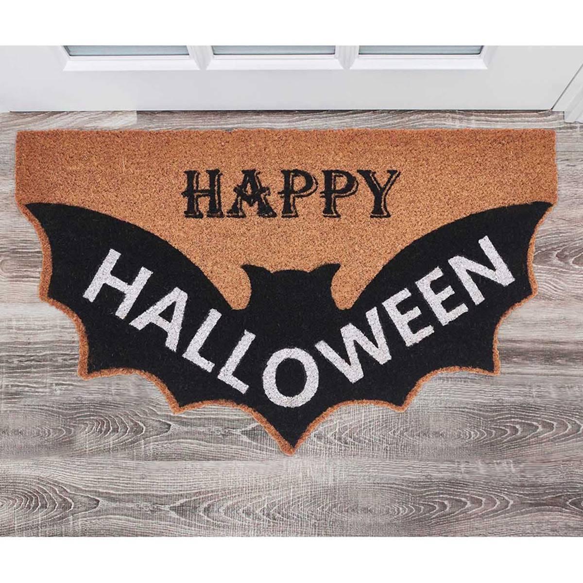 Click here for Happy Halloween Non-Skid Bat Coir Mat prices