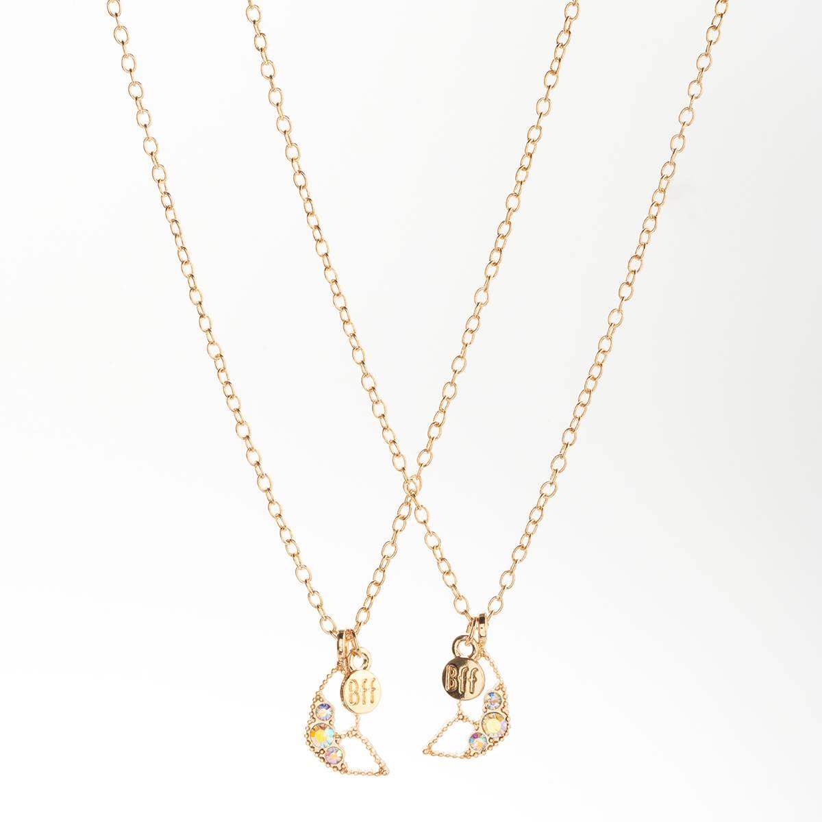 Click here for Kids Lil Ashley 2pc. BFF Butterfly Pendant Necklac... prices