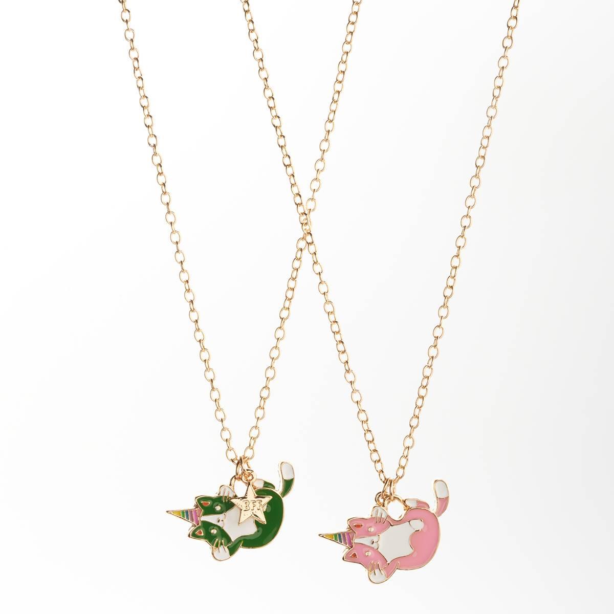 Click here for Kids Lil Ashley 2pc. BFF Caticorn Necklace Set prices