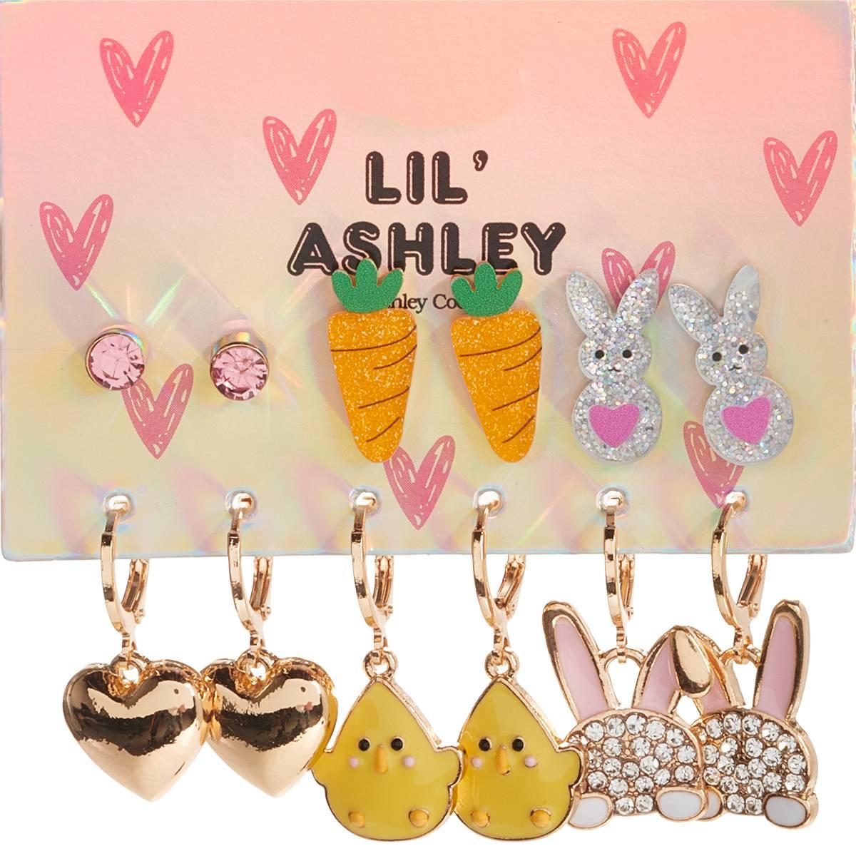 Click here for Kids Lil Ashley 6pr. Gold-Tone Festive Stud & Hoop... prices