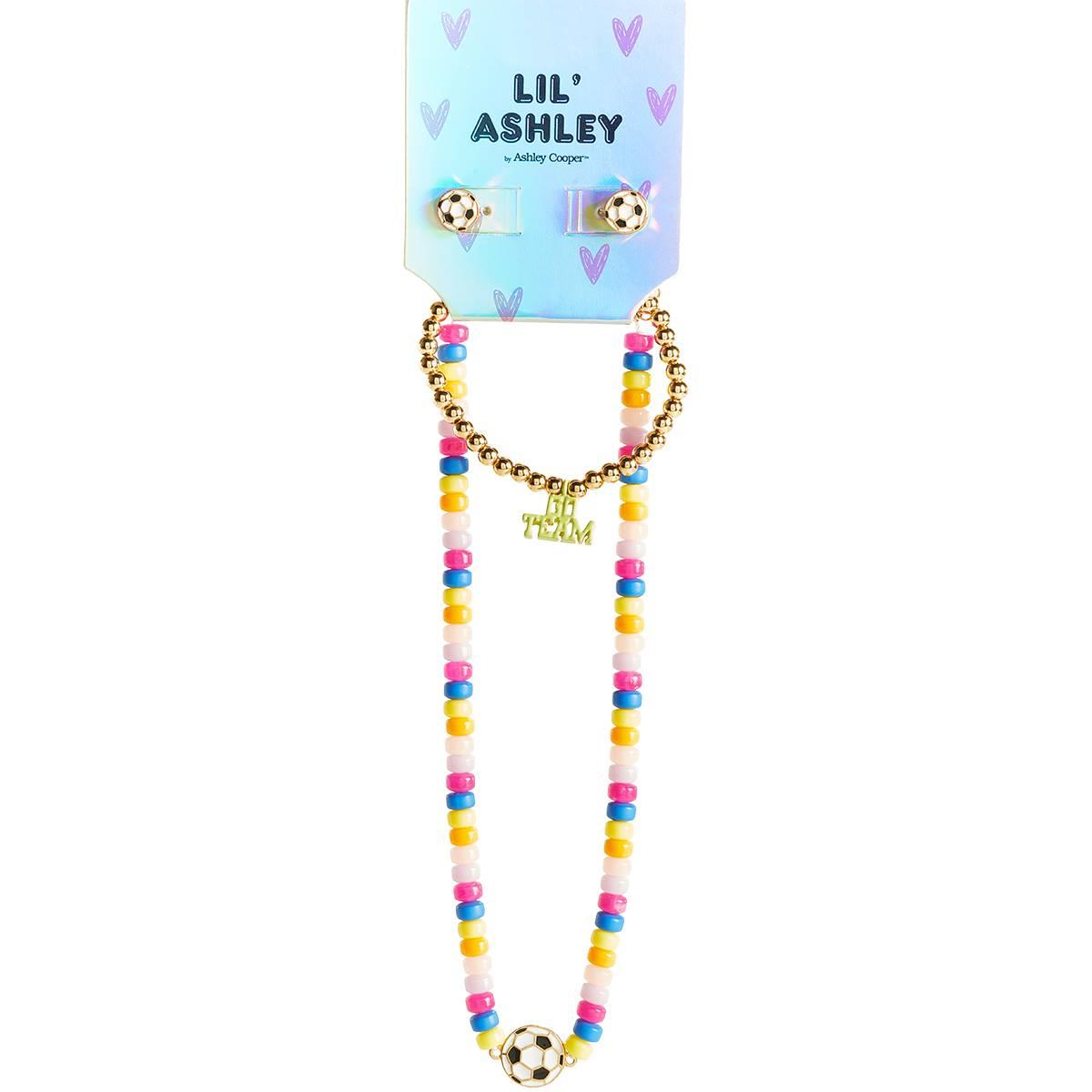 Click here for Kids Lil Ashley Multi-Color Bead & Soccer Ball Jew... prices