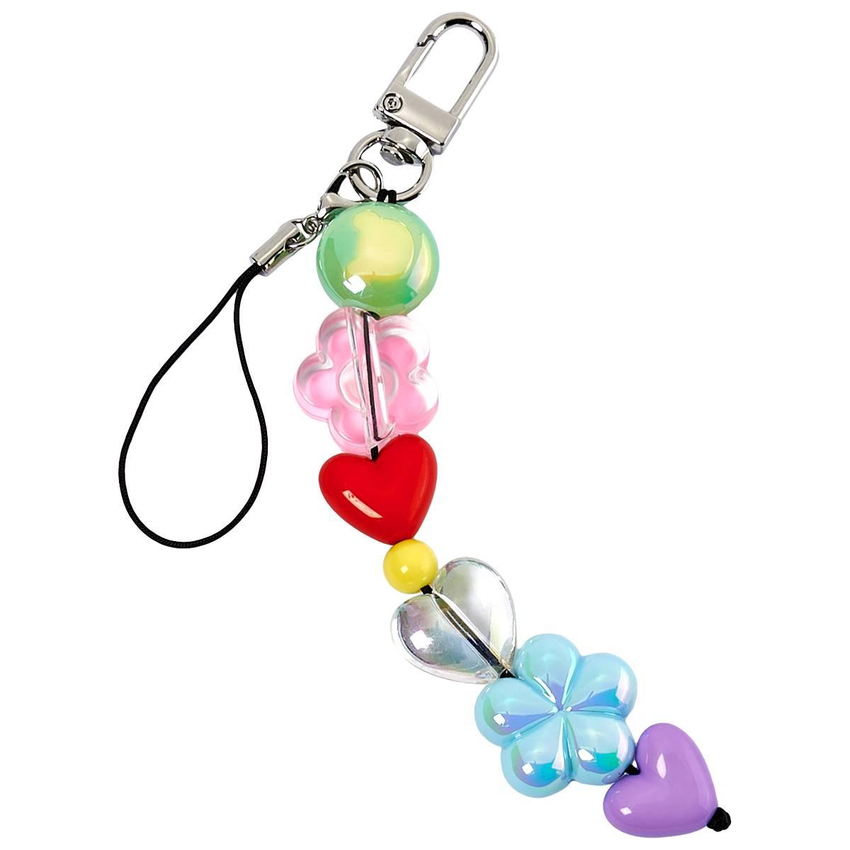 Click here for Kids Lil Ashley Hearts/Flowers & Beads Charm Keych... prices