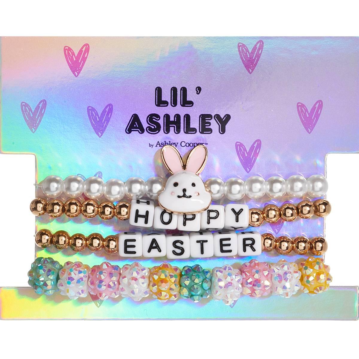 Click here for Kids Lil Ashley Gold-Tone Bunny Accent Bracelet Se... prices