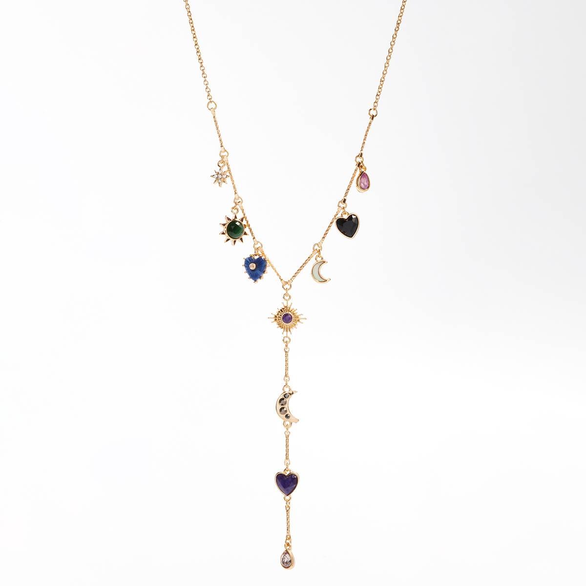 Click here for Ashley Gold-Tone Celestial Motif Y-Necklace prices