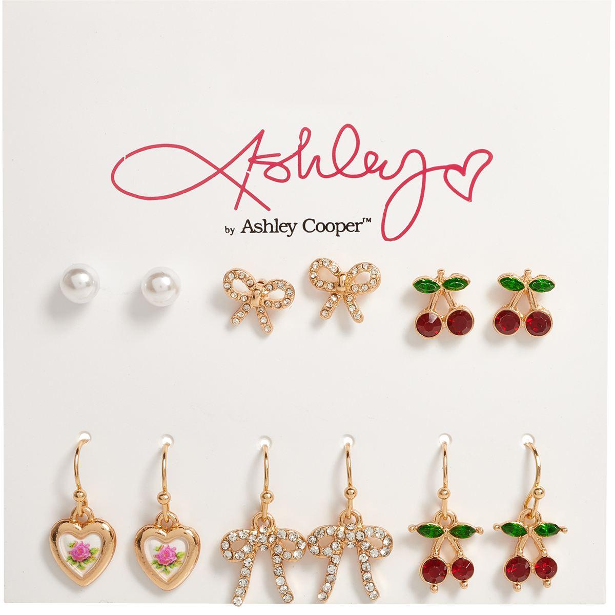 Click here for Ashley 6pr. Pearls/Bows/Cherry Earring Set prices