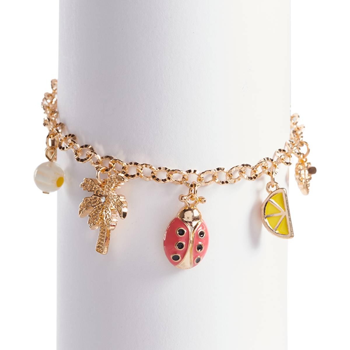 Click here for Ashley Gold-Tone Chain & Moon/Bee/Lemon/Palm Tree... prices