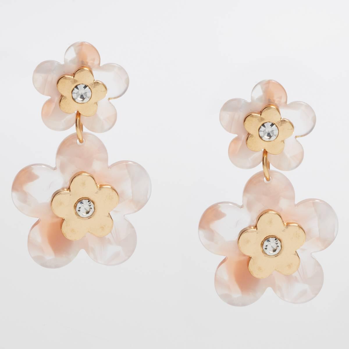 Click here for Ashley Cooper(tm) Layered Tortoise Floral Drop Ear... prices