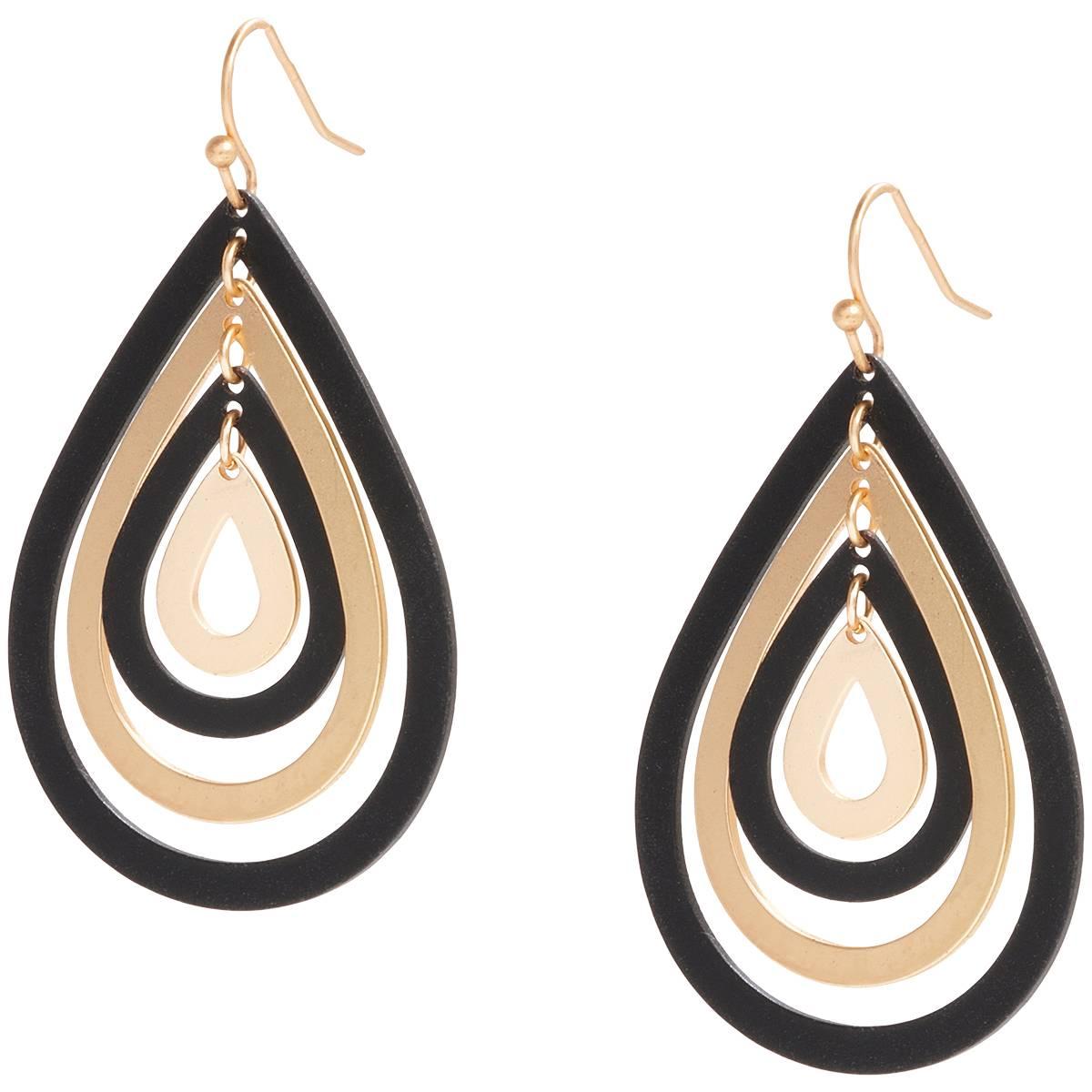 Click here for Ashley Cooper(tm) Gold & Black Layered Teardrop Da... prices